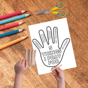 Kids Prayer Hand Craft: 5-finger Method Bible Lesson (digital Download ...