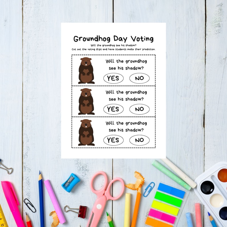 Groundhog Day Activity Pages: Coloring & Games (PDF Download) - Etsy