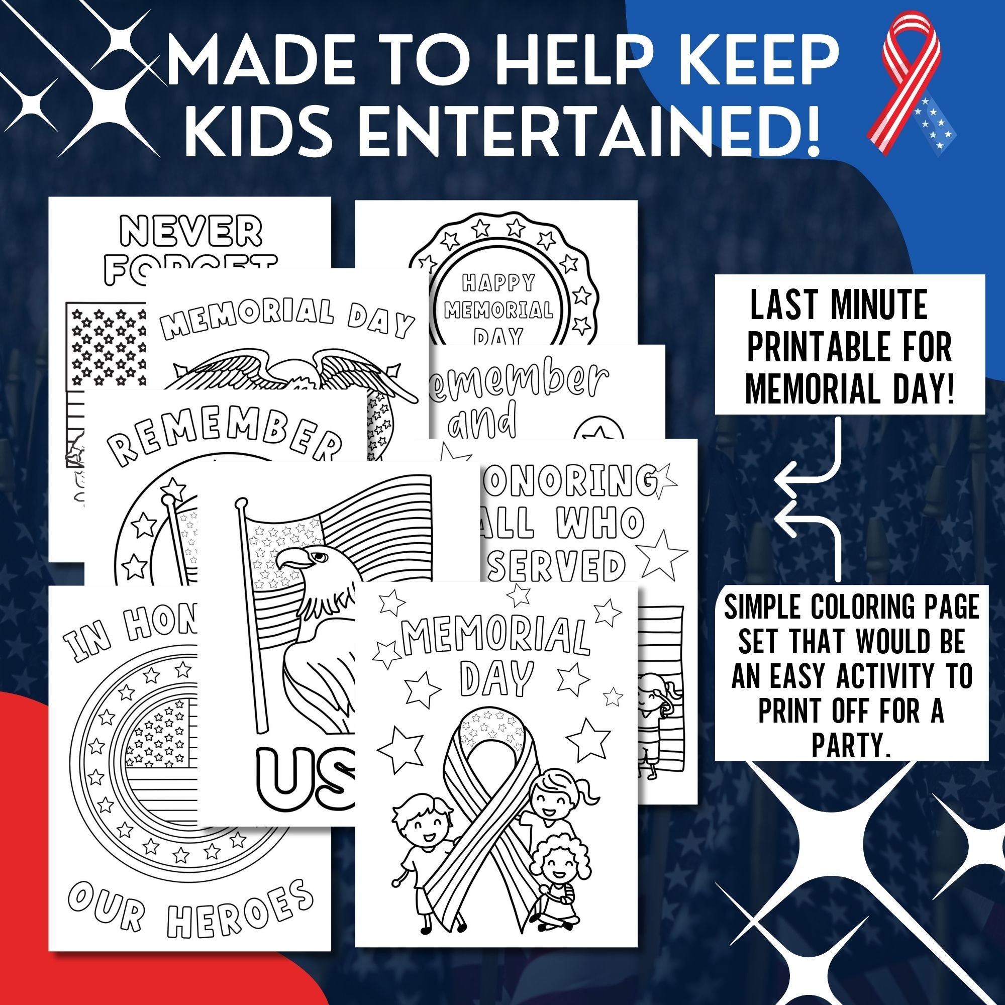 Memorial Day Coloring Pages, Honor Our Heroes, Patriotic Coloring ...