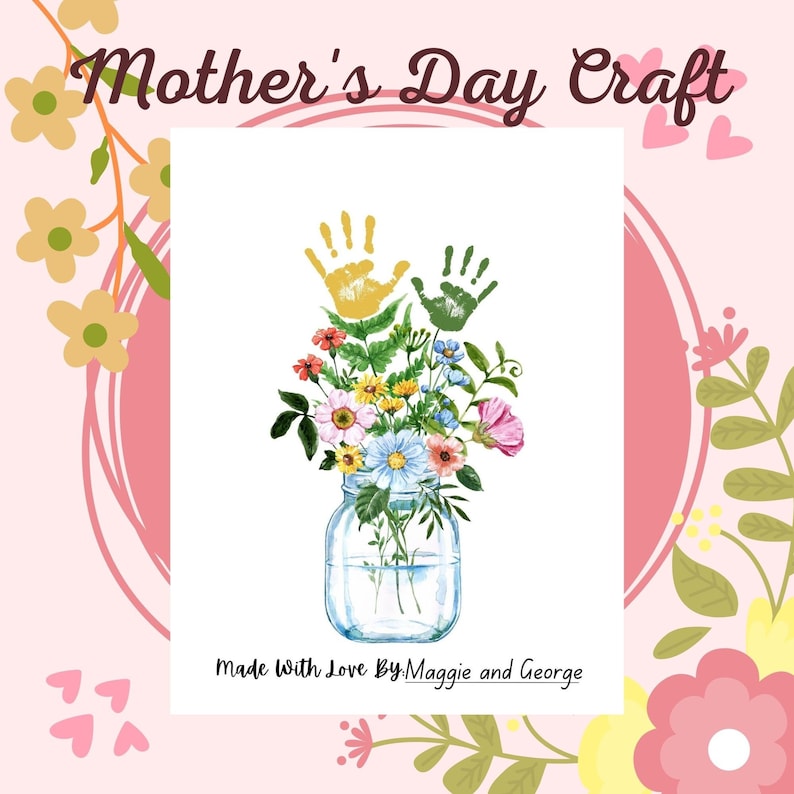 Mothers Day Handprint Printable, Mothers Day Handprint Art, Handprints ...