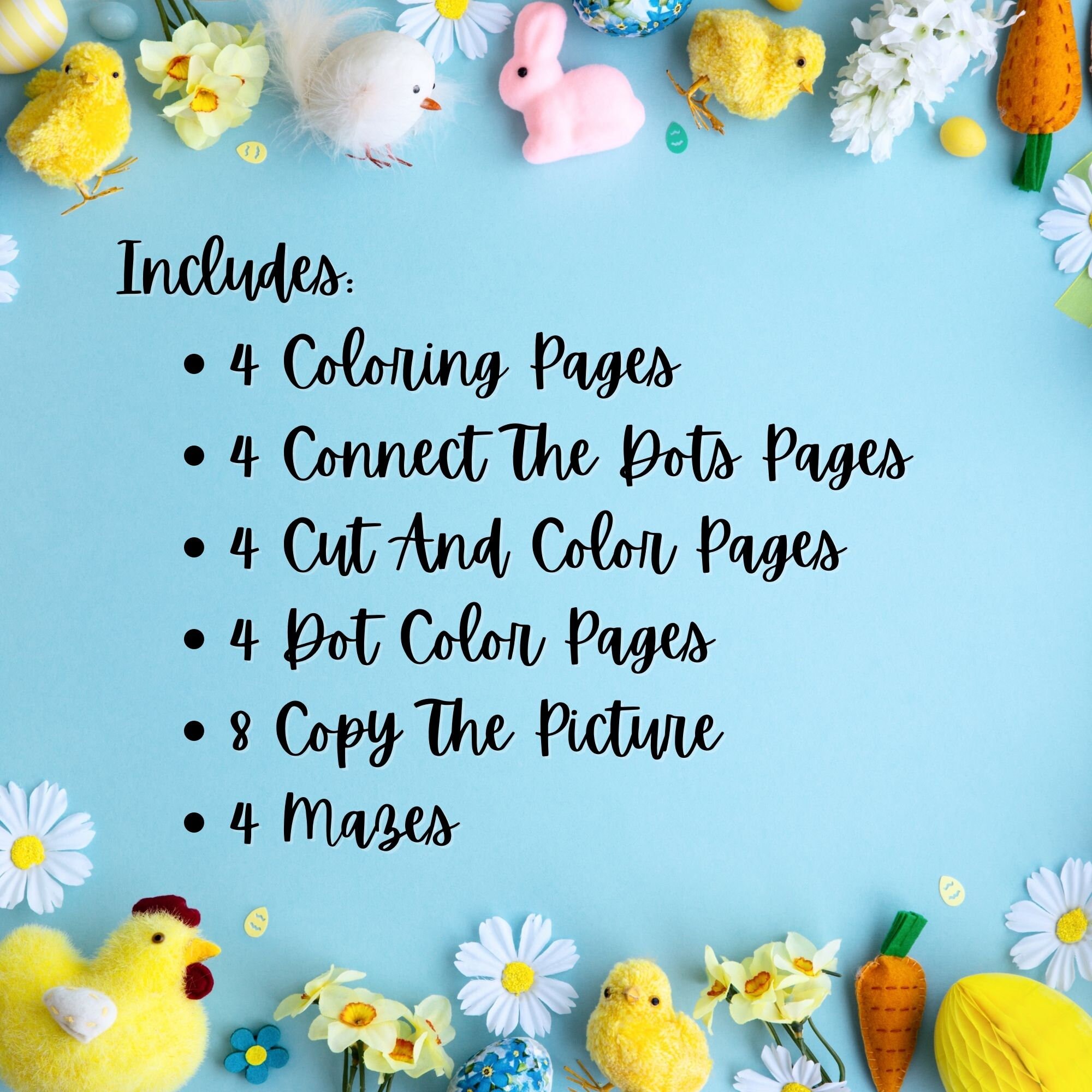 Easter Activity Packet,easter Coloring Pages,children Color Book,easter ...