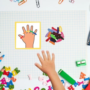 Hair Tie Color Matching Activity: Fine Motor Skills Worksheet (PDF) - Etsy