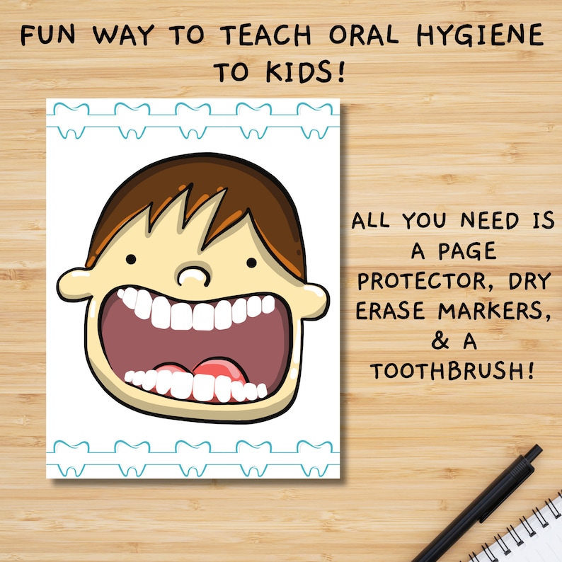 Teeth Cleaning Game: Oral Hygiene Lesson, Dentist Activity (digital ...