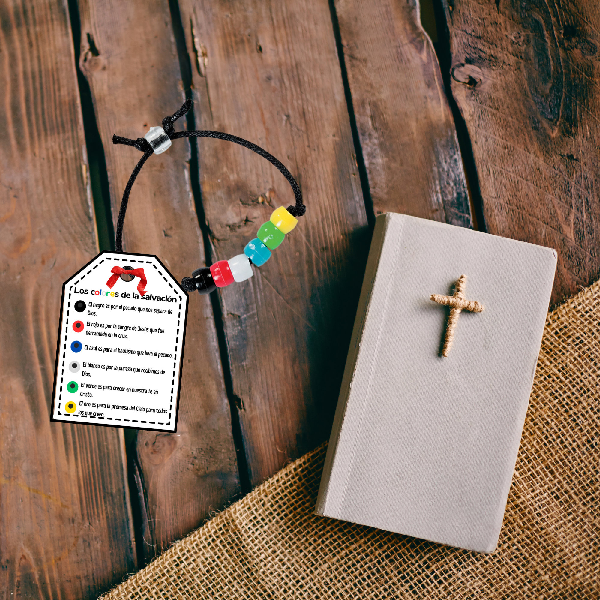 Salvation Bracelet Printable Tags: Spanish Sunday School (digital ...