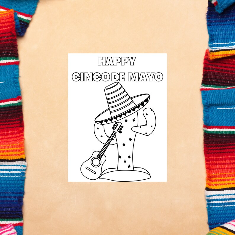 Happy Cinco De Mayo, Cinco De Mayo Coloring Activity Pages, Bueno ...