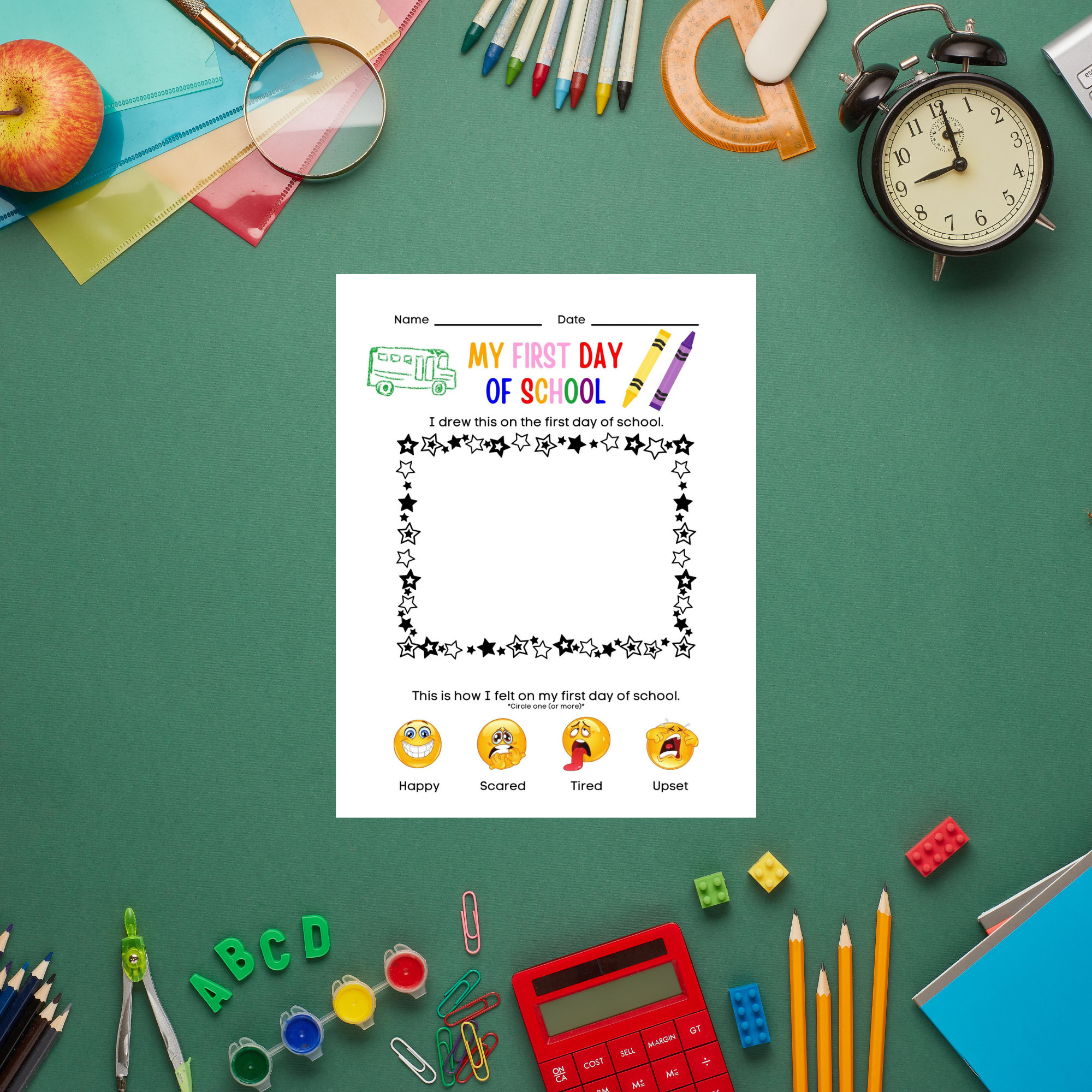 Back to School Coloring Activity Pages, 6 Pages Total, Kids Teacher ...