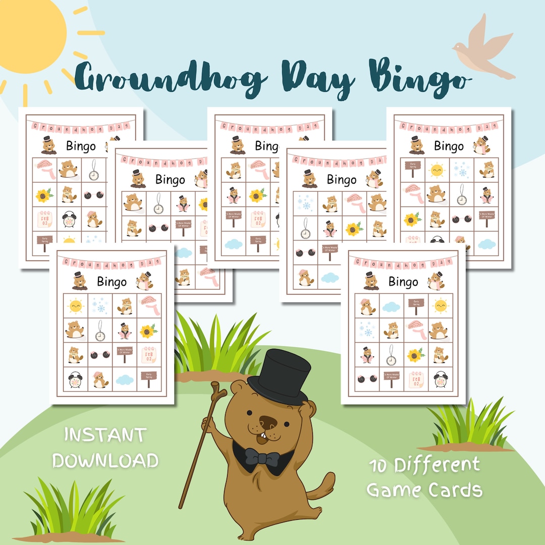 Groundhog Day Bingo Game for Kids: Classroom Party Activity (digital ...
