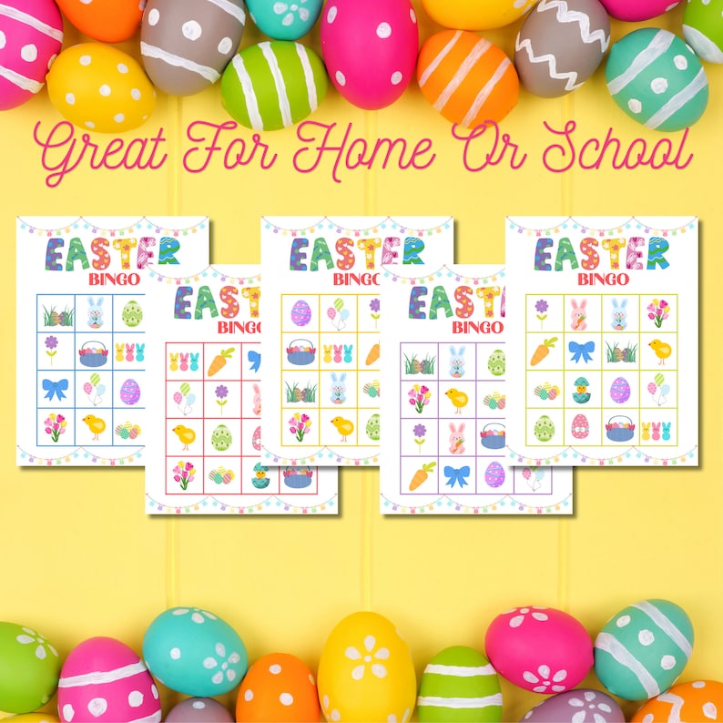 Easter Bingo Cards Printable, Easter Bingo Cards, Spring Bingo Game ...