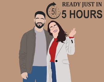 Faceless Portrait Print Faceless Digital Portrait Custom | Etsy