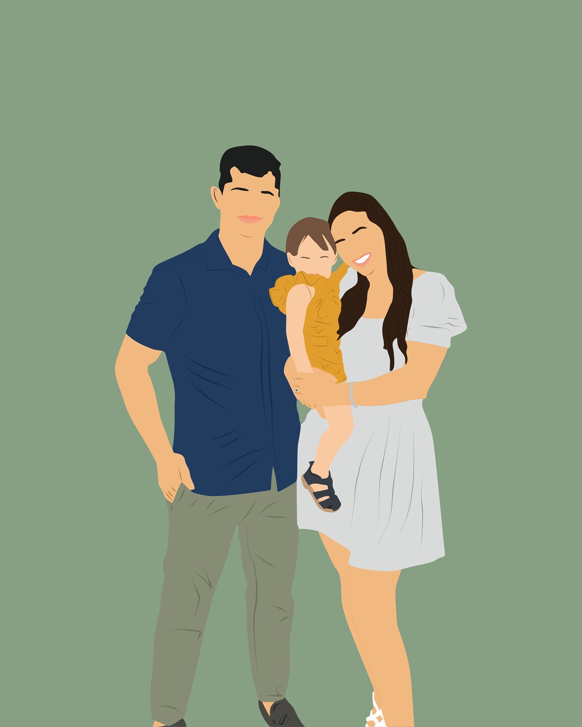 Custom Minimalist Digital Portrait Faceless Portrait Print - Etsy