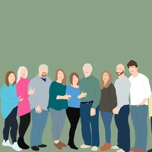 Custom Minimalist Digital Portrait, Faceless Portraits Custom Portrait ...