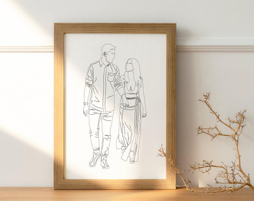 Custom Line Drawing, Personalized Line Art, Minimalist Illustration ...