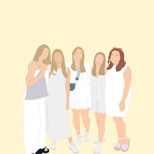 Custom Minimalist Digital Portrait Faceless Portraits Custom - Etsy