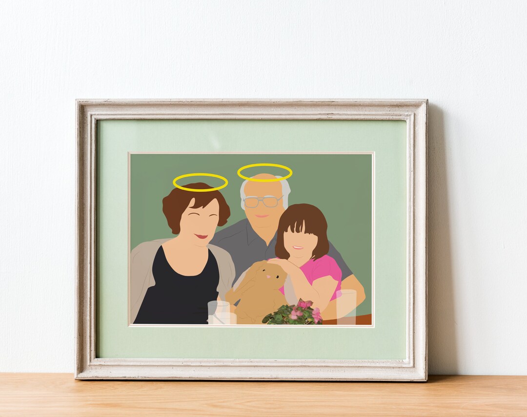 Custom Digital Couple Portrait From Photo, Faceless Portrait Print ...