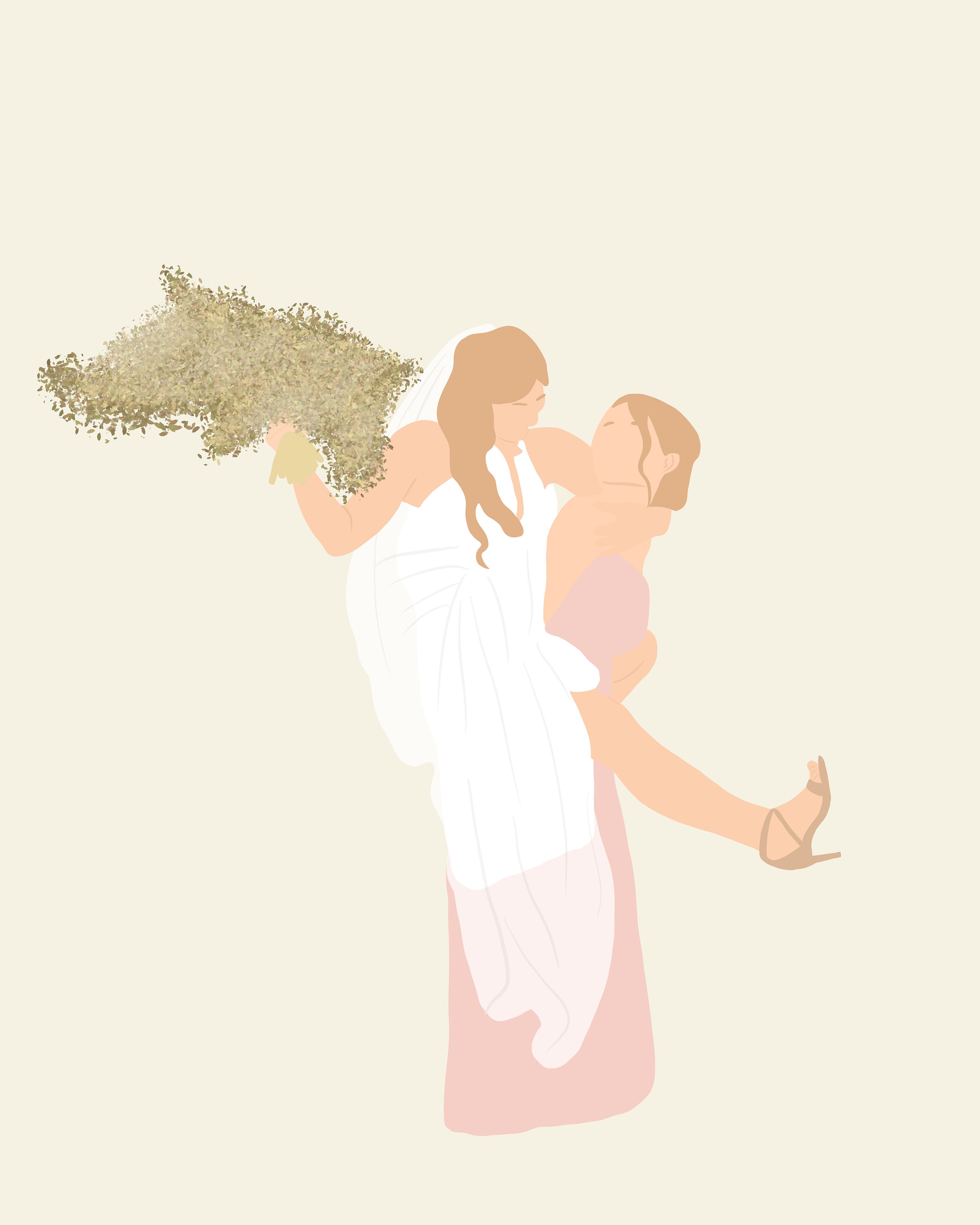 Custom Minimalist Digital Portrait Faceless Illustration ASAP ...
