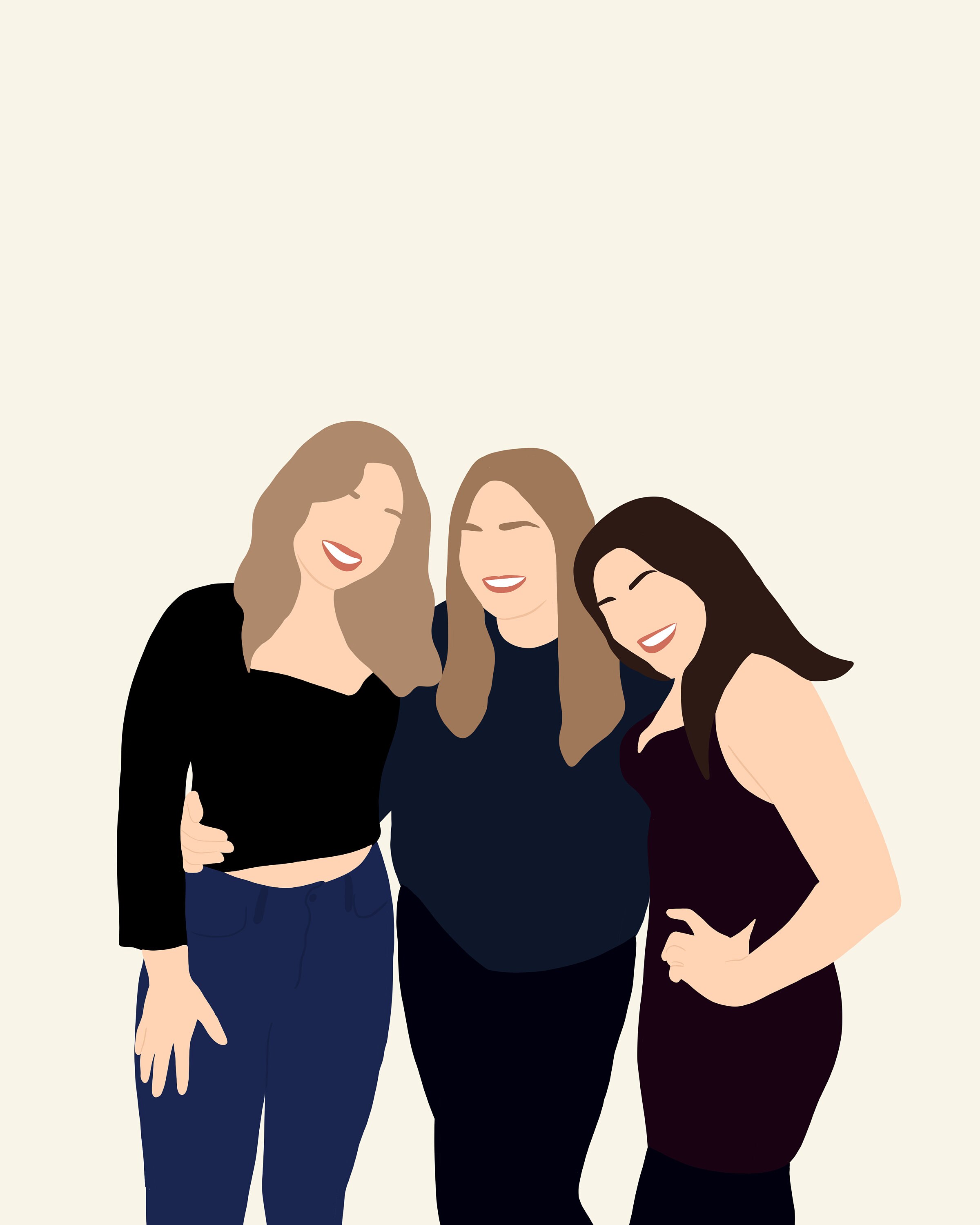 Custom Minimalist Digital Portrait Faceless Illustration ASAP ...