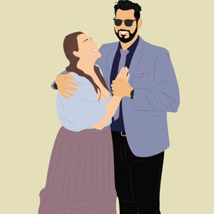 Custom Minimalist Digital Portrait, Faceless Portraits Custom Portrait ...