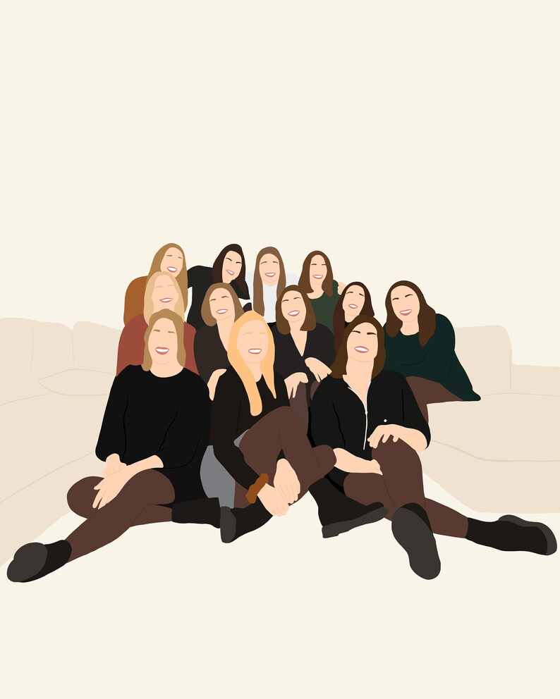 Custom Minimalist Digital Portrait Faceless Illustration ASAP ...