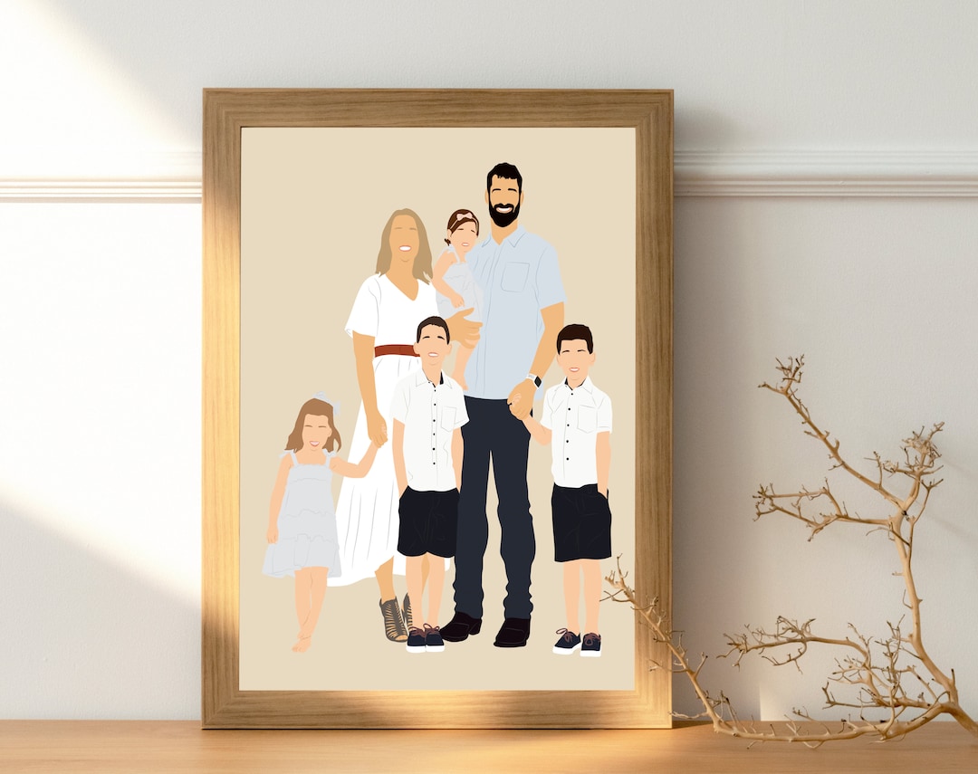 Faceless Portrait Custom, Faceless Portrait Print, Digital Portrait ...
