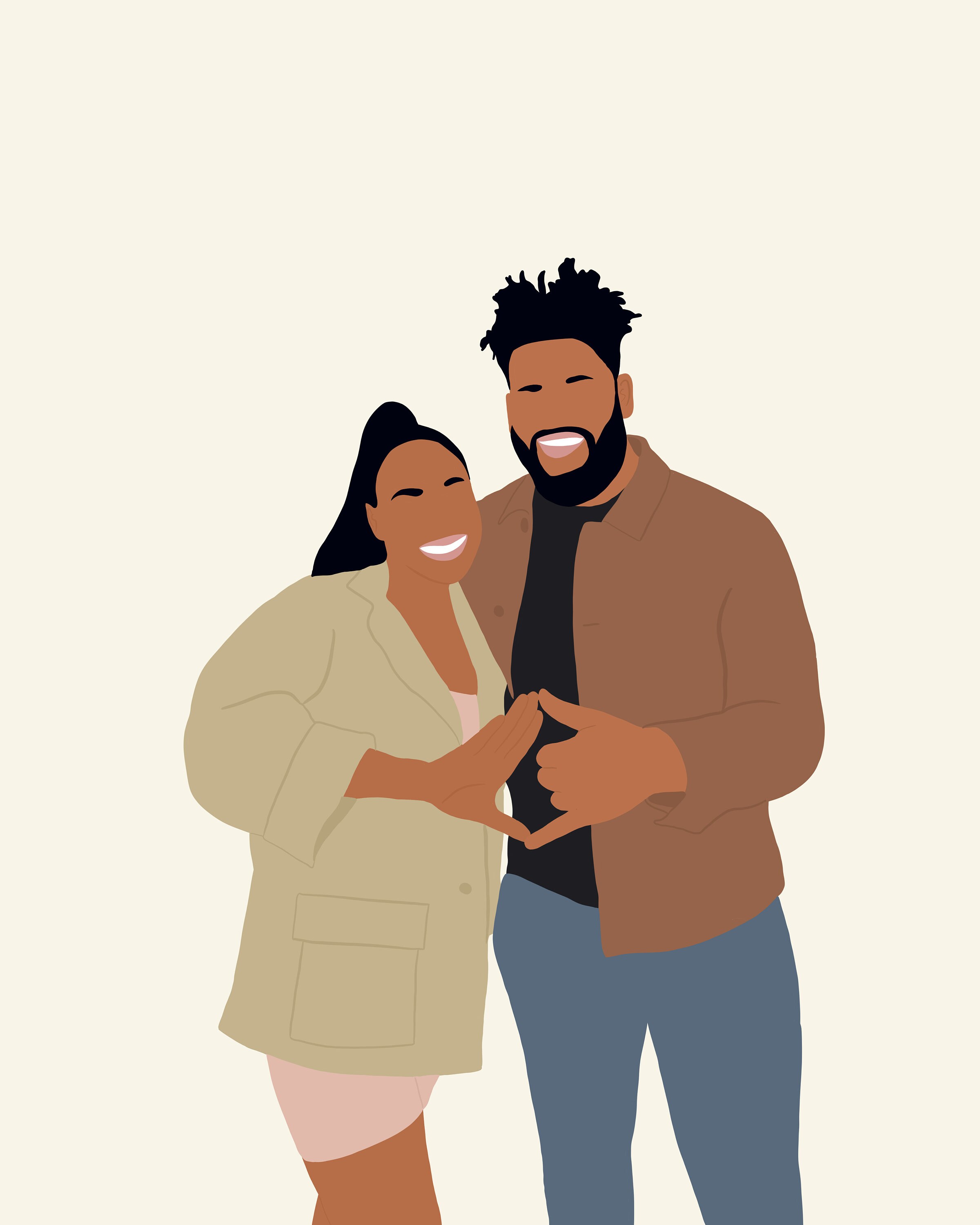 Custom Minimalist Digital Portrait Faceless Illustration ASAP ...