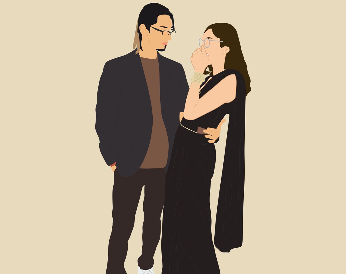 Faceless Portrait Custom, Faceless Portrait Print, Digital Portrait ...
