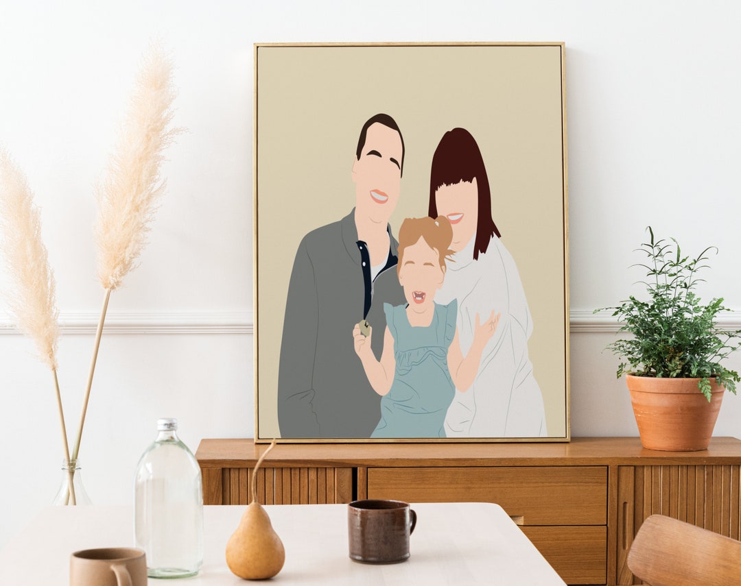 Custom Faceless Portrait, Custom Portrait, Faceless Portrait Print ...