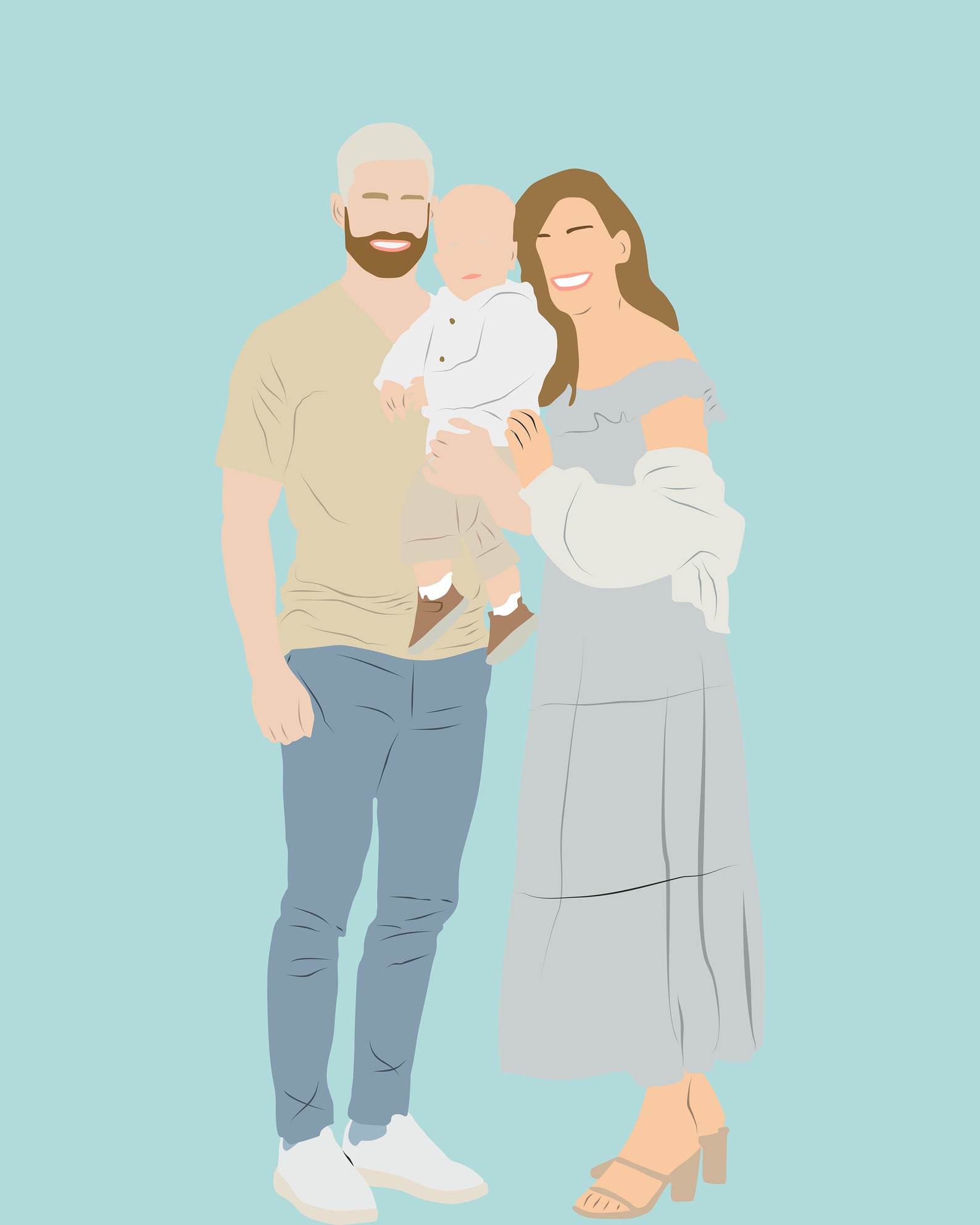 Custom Minimalist Digital Portrait Faceless Illustration ASAP ...