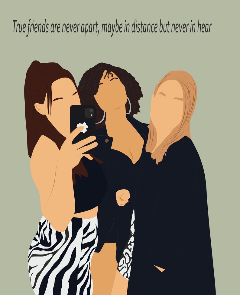 Custom Minimalist Digital Portrait Faceless Portrait Print - Etsy