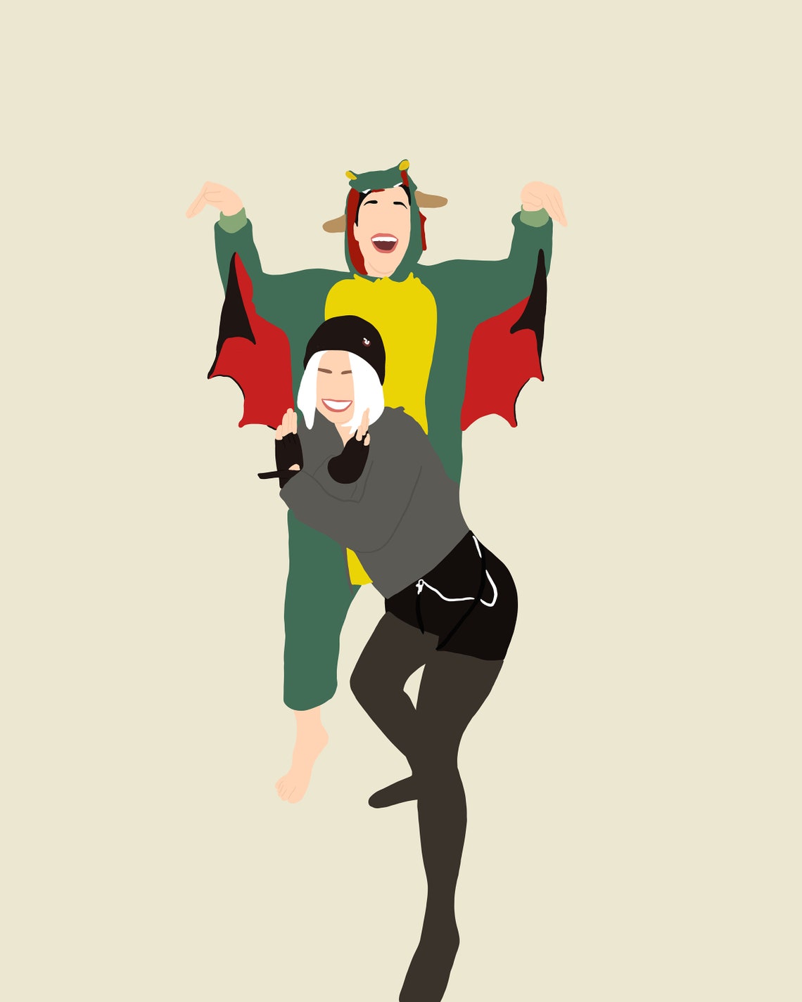 Custom Minimalist Digital Portrait Faceless Illustration ASAP ...