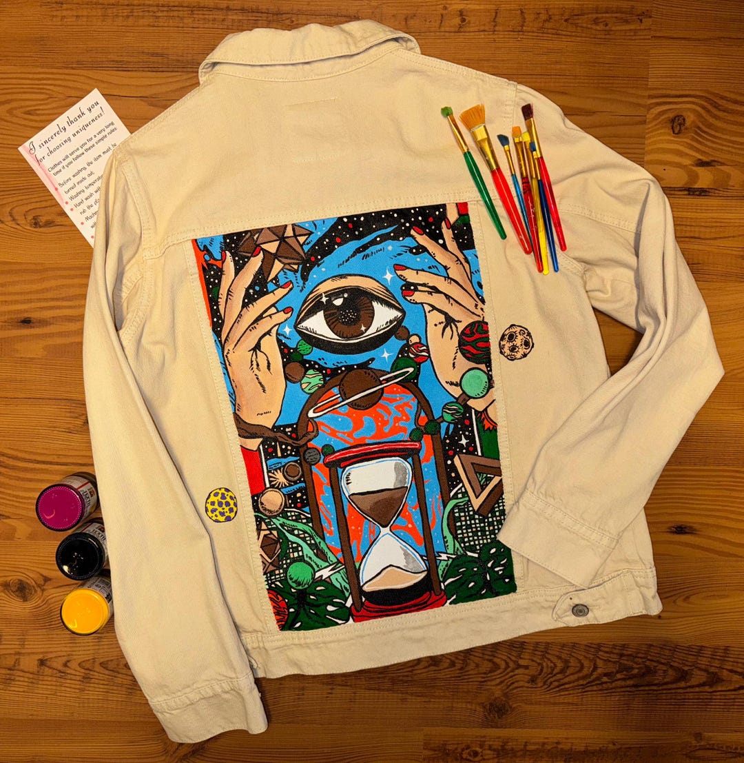 Personalized Denim Jacket, Custom Hand Painted Jacket, Hand Painted ...