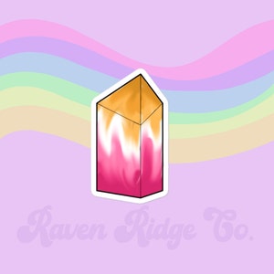Lesbian Pride Crystal Sticker LGBTQ Decal - Etsy