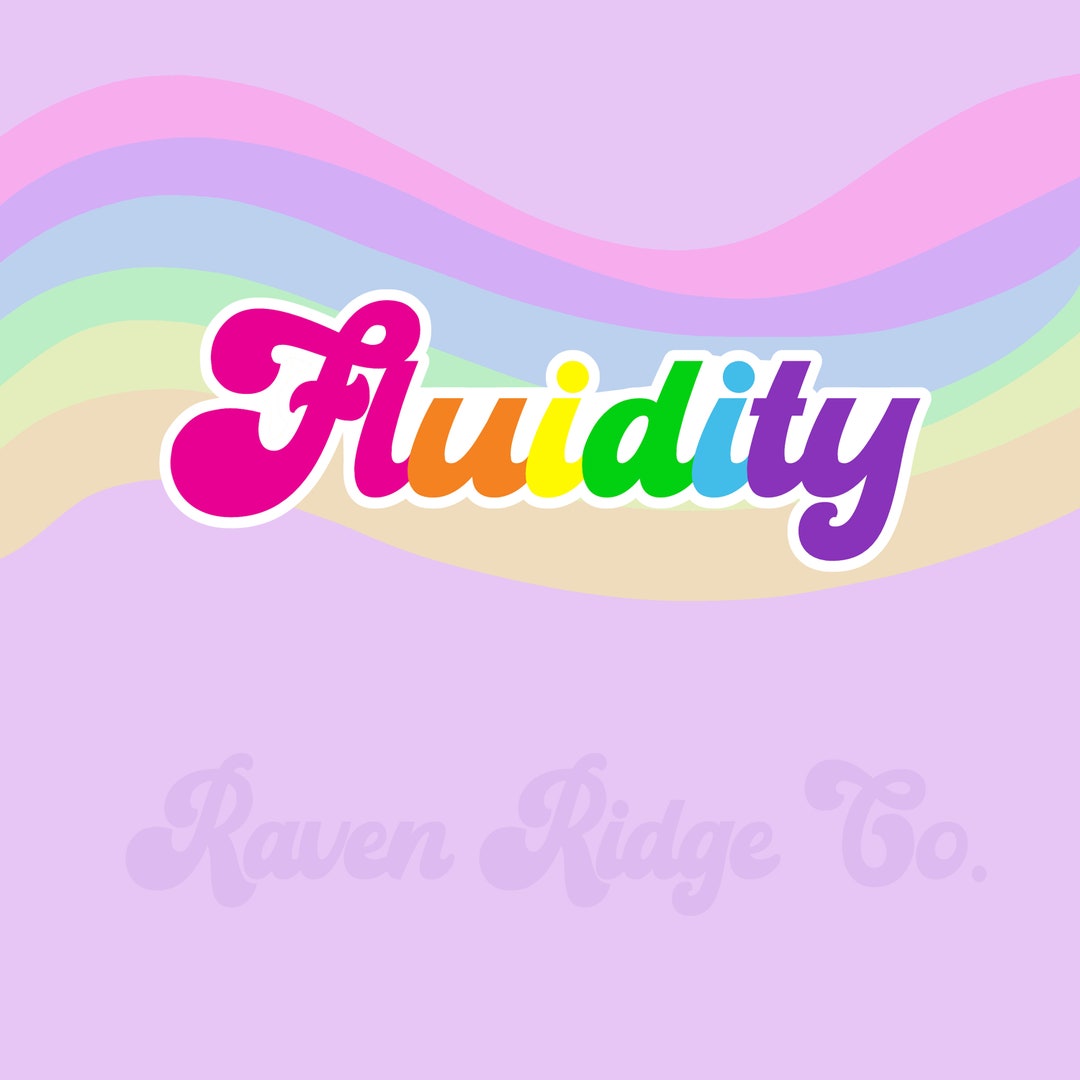 Fluidity Sticker Genderfluid Decal Nonbinary LGBTQ Pride - Etsy