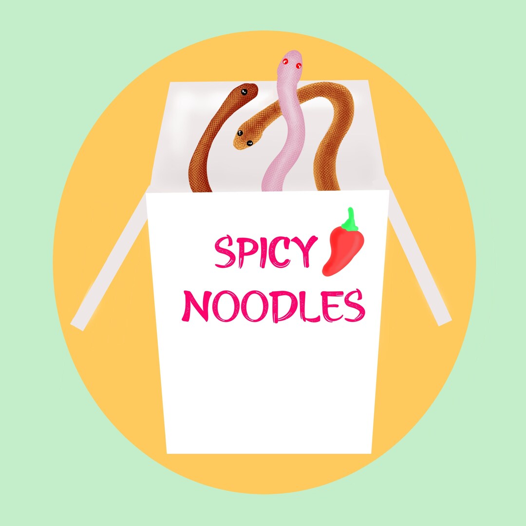 Spicy Noodles Sticker Reptiles Snakes - Etsy
