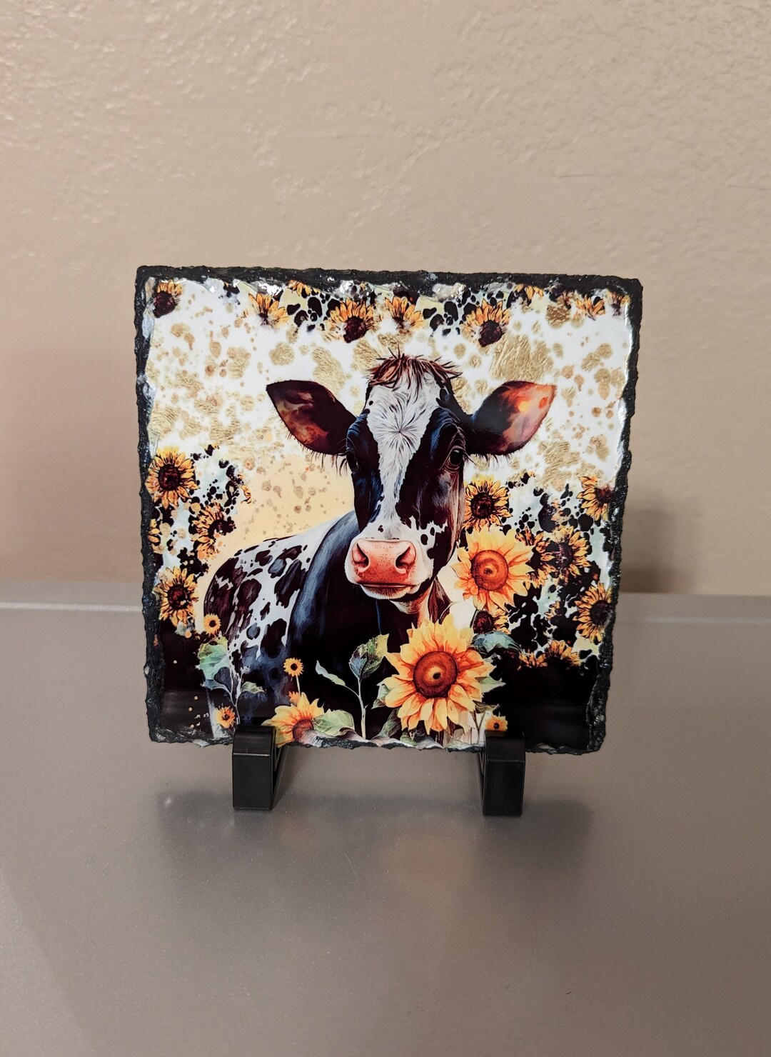 Slate Cow Picture, Cow Plaque, Cow Decor, Cow Photo Slate, Cow Lover ...