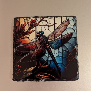 Dragonfly Slate Picture, Dragonfly Decor, Dragonfly Plaque, Dragonfly ...