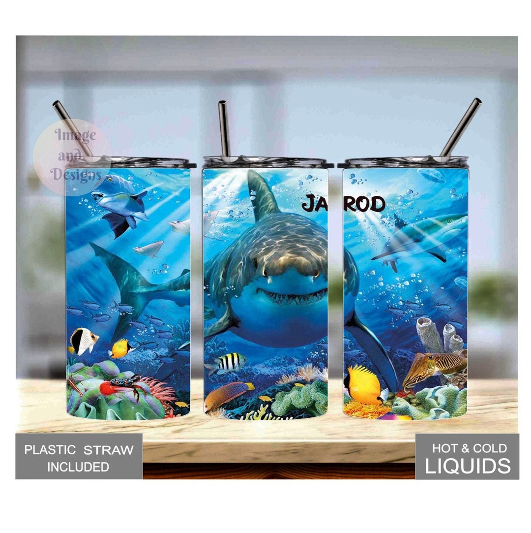 Kids Shark Tumbler Kids Shark Cup Includes Lid and Straw - Etsy