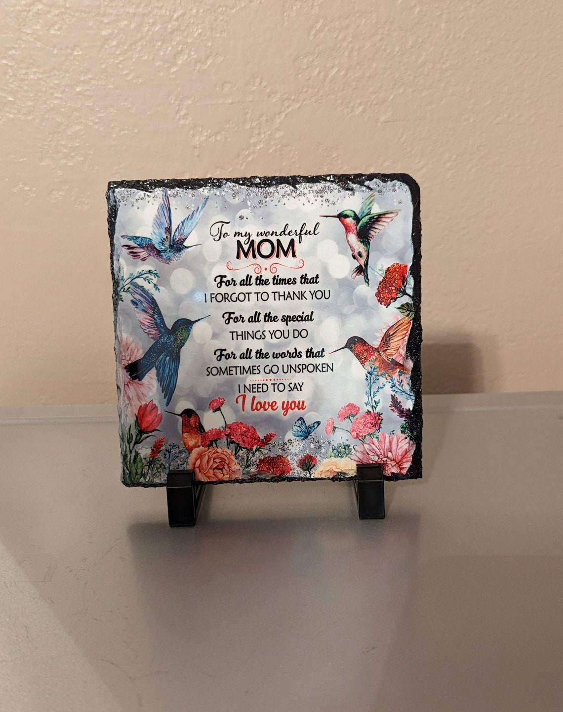 To A Wonderful Mom Slate Picture, Gifts for Mom, Mom Plaque, Mom Gifts ...