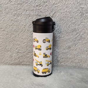 Kids Construction Water Bottle, Construction Tumbler, Kids Construction ...