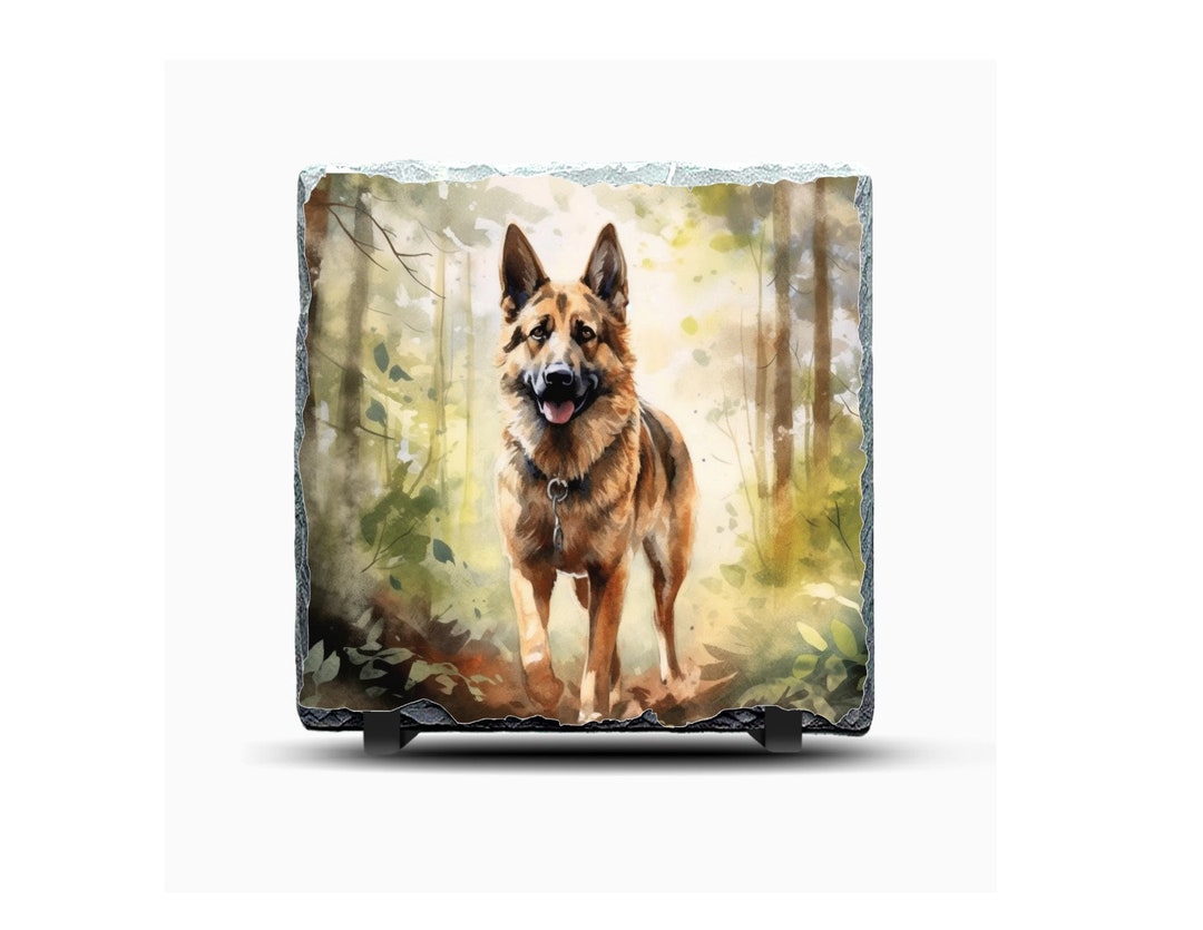 Slate With A Beautiful German Shepherd, Unique Dog Lover Gift, Pet ...