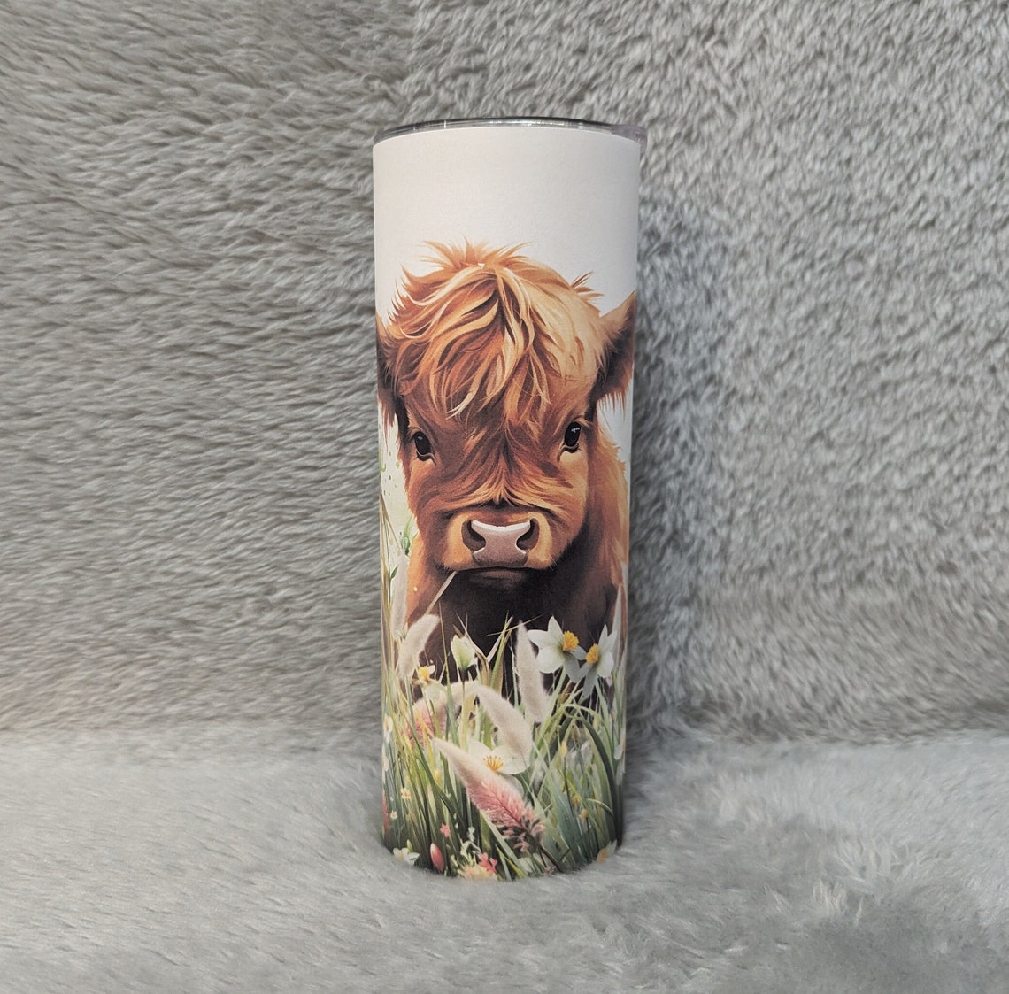 Adorable Highland Cow Calf Tumbler With Reusable Straw, Can Be ...