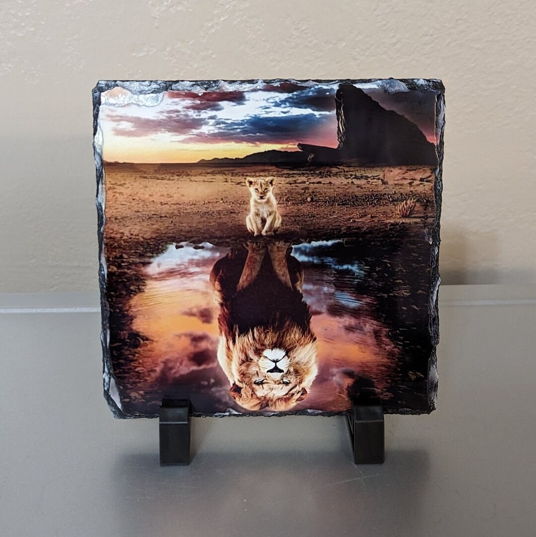 Slate Lion Photo With Display Legs, Lion Gift, Lion Decor, Wildlife ...