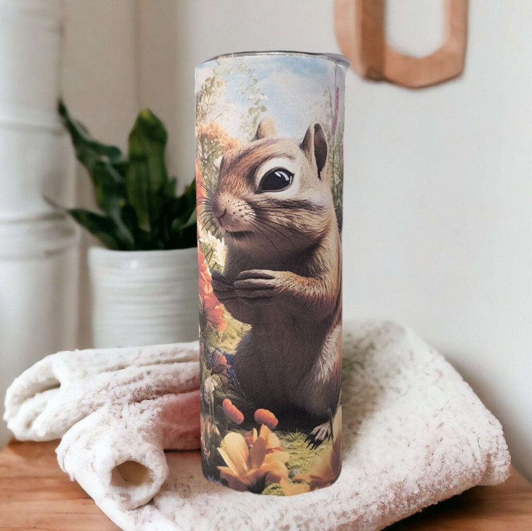 Colorful Chipmunk Tumbler Can Be Personalized, Chipmunk Cup With Name ...