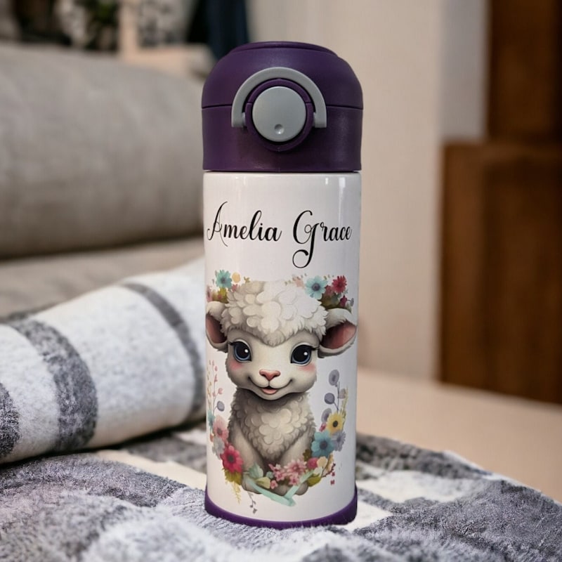 Kids Lamb Water Bottle - Etsy