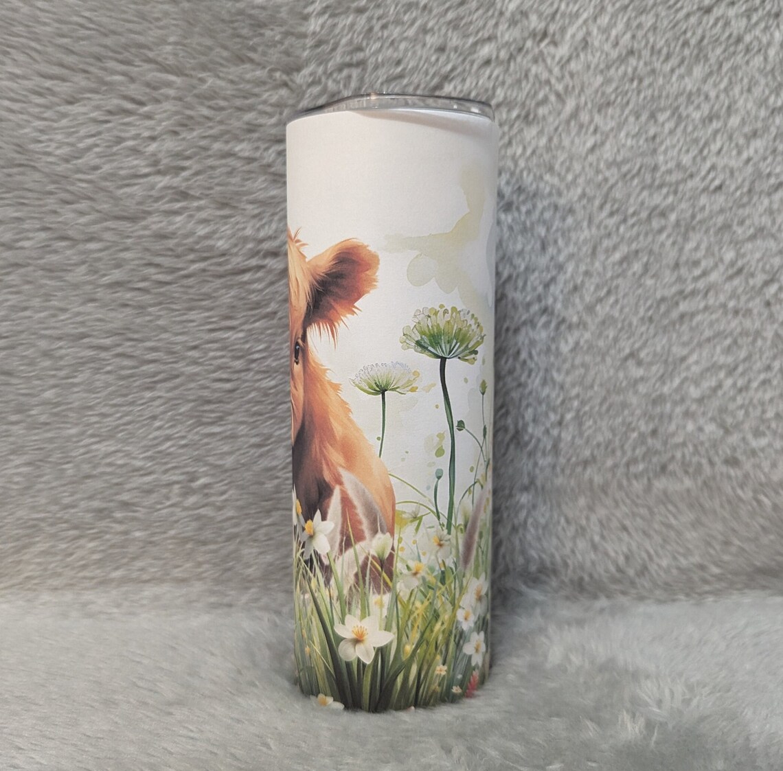 Adorable Highland Cow Calf Tumbler With Reusable Straw, Can Be ...