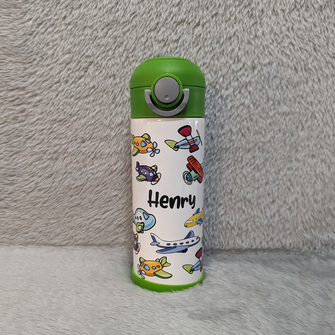Kids Airplane Water Bottle Kids School Cup Personalized Kids - Etsy