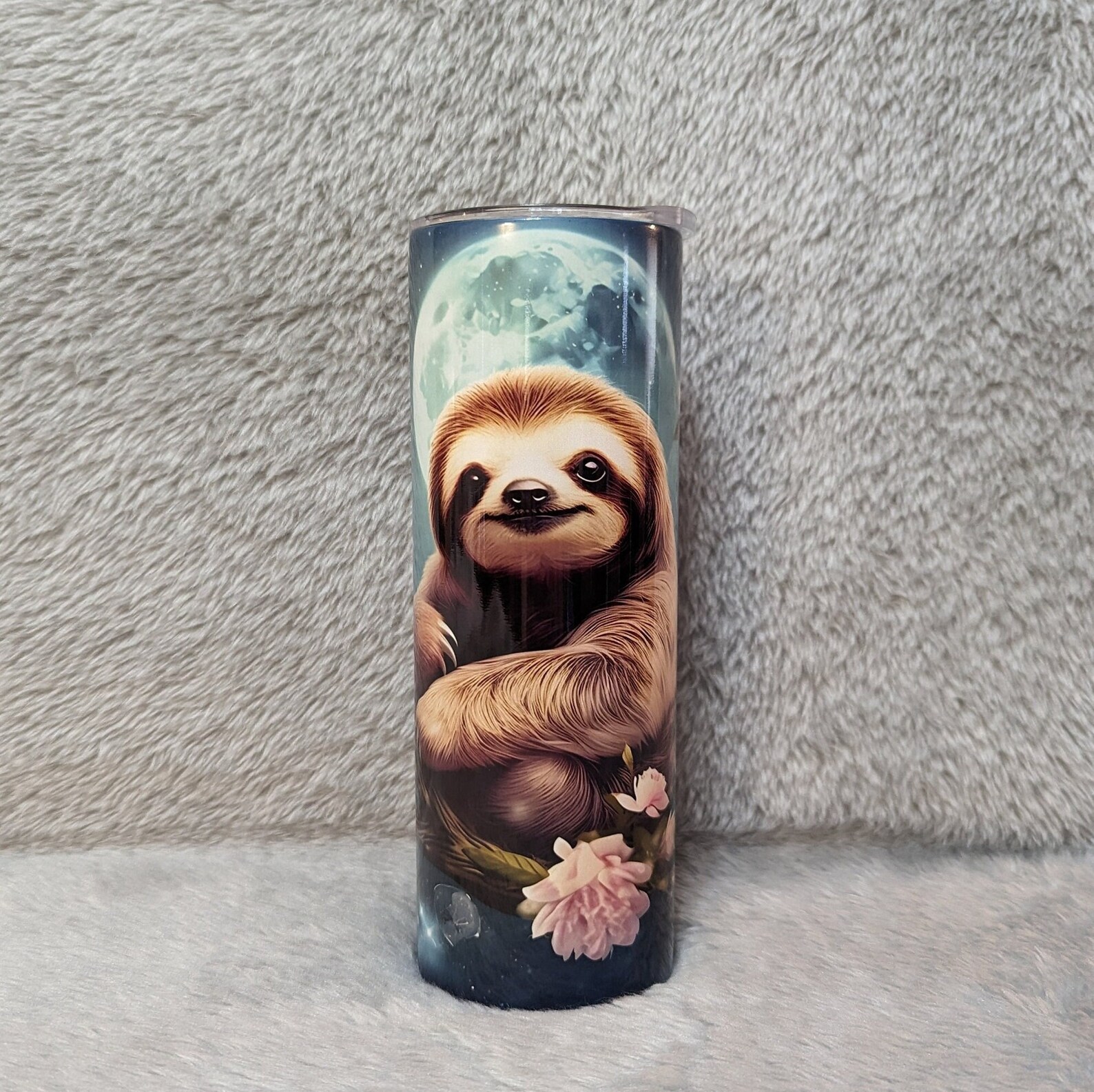 Sloth Tumbler Can Be Personalized, Sloth Cup With Straw, Tree Sloth ...