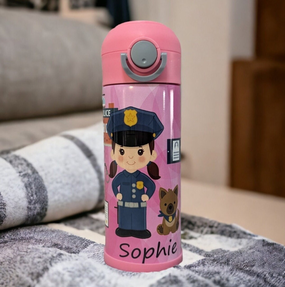 Kids Cop Water Bottle Can Be Personalized, Great for School Home or on ...