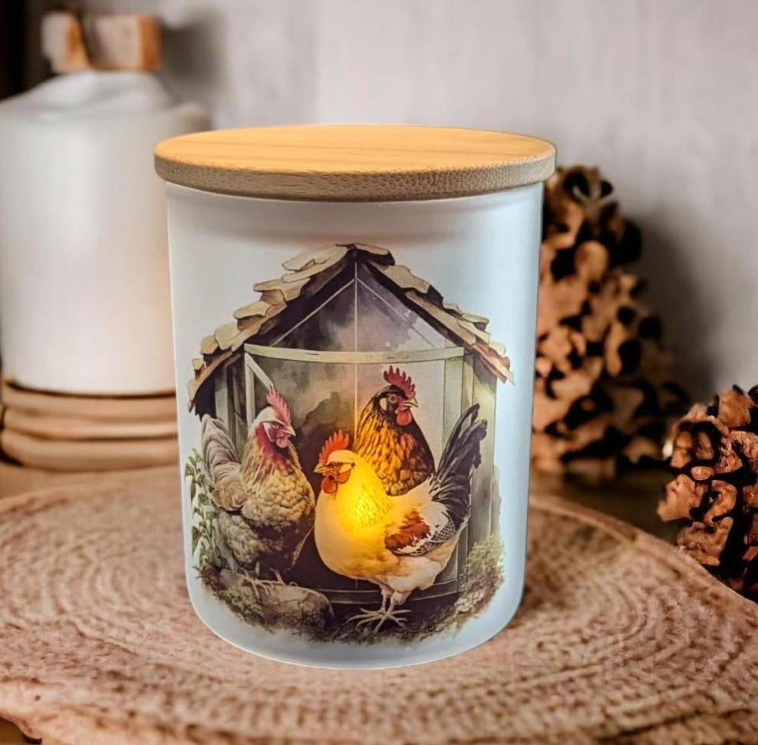 Chicken Candle Holder With A Battery Operated Flickering Tea Light ...