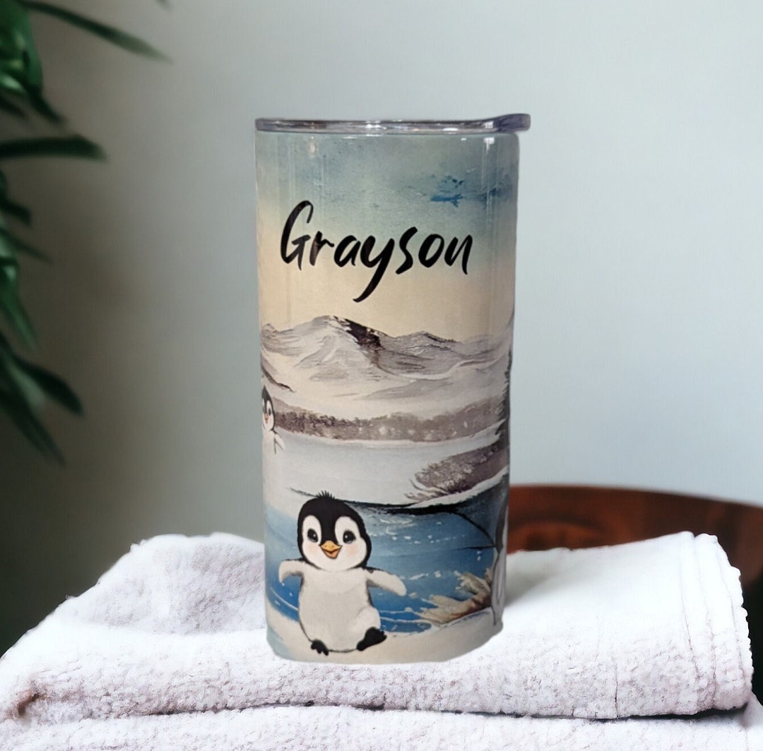 Kids Penguin Tumbler With Cute Penguins, Penguin Cup, Kids Cup With A ...
