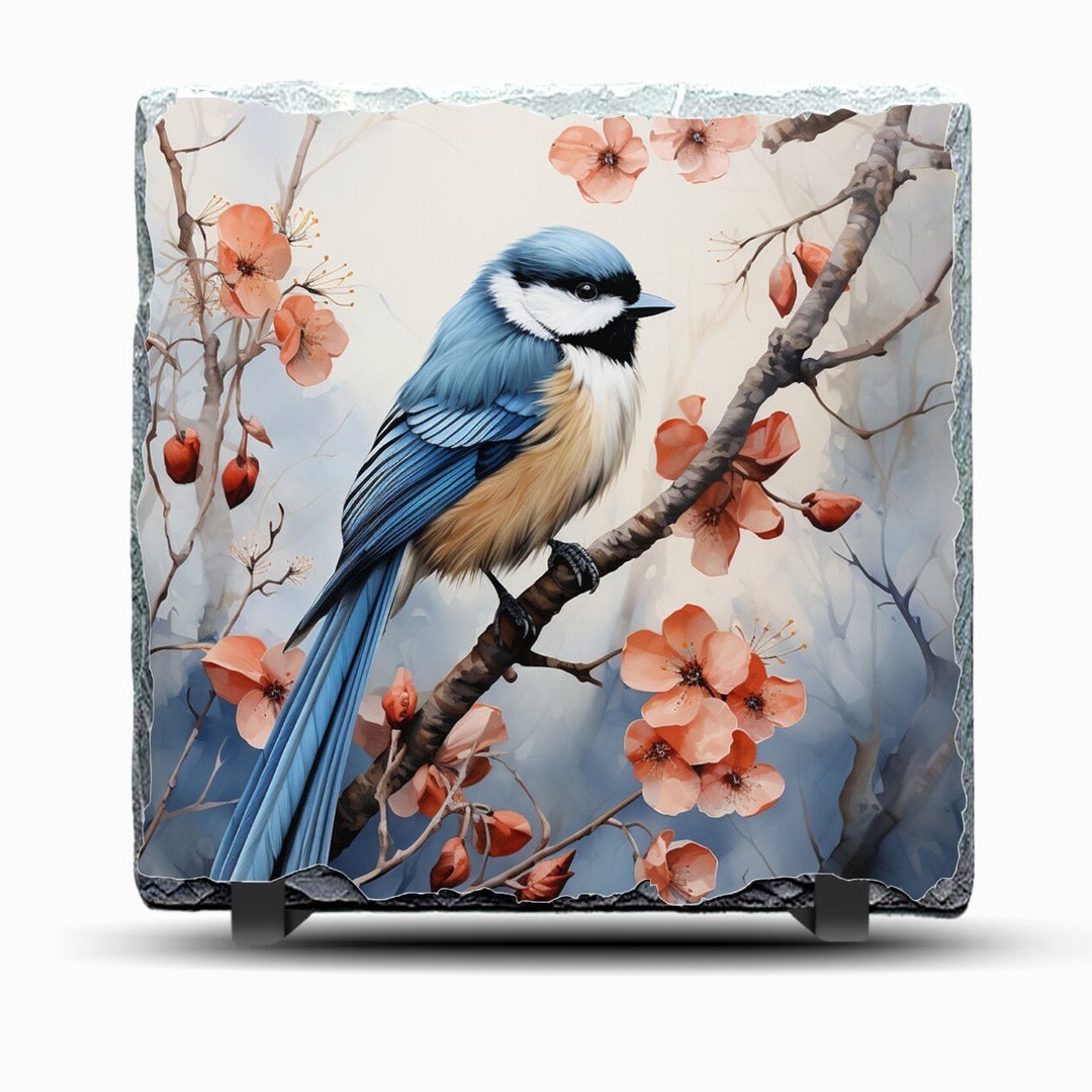 Slate Bluebird Picture With Display Legs Included, Blue Bird Picture ...